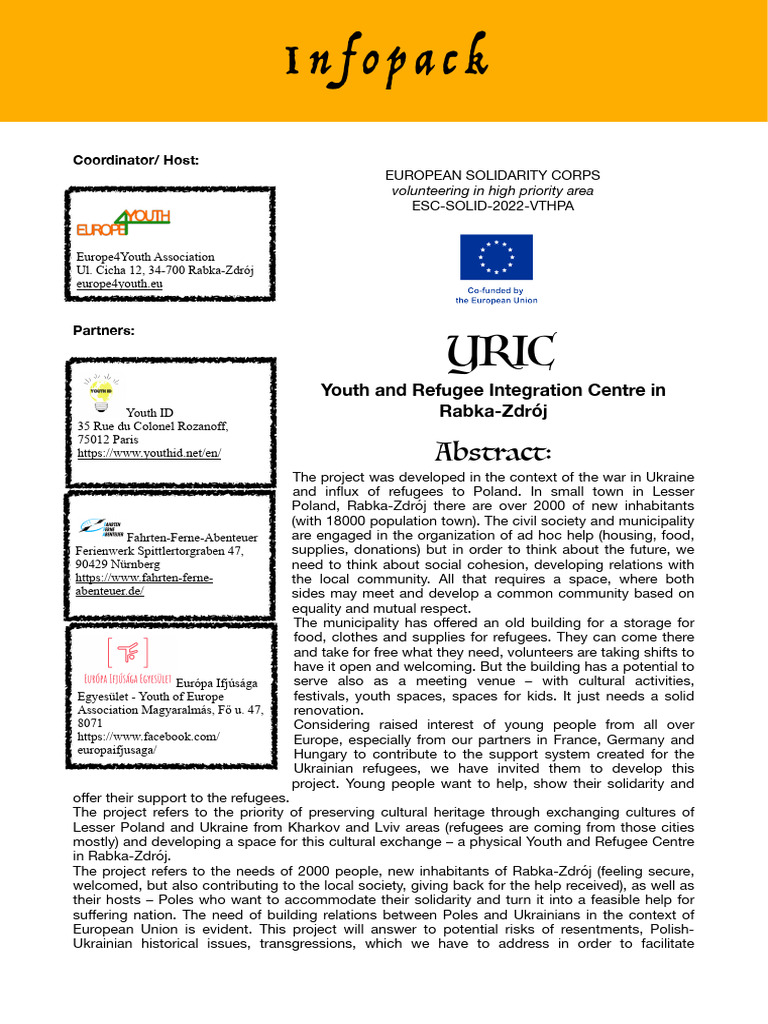 YRIC - Infopack | PDF