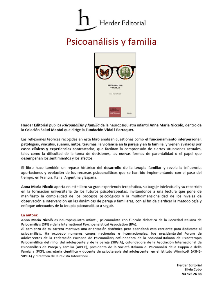 Psicoan Lisis y Familia - Nicol | PDF