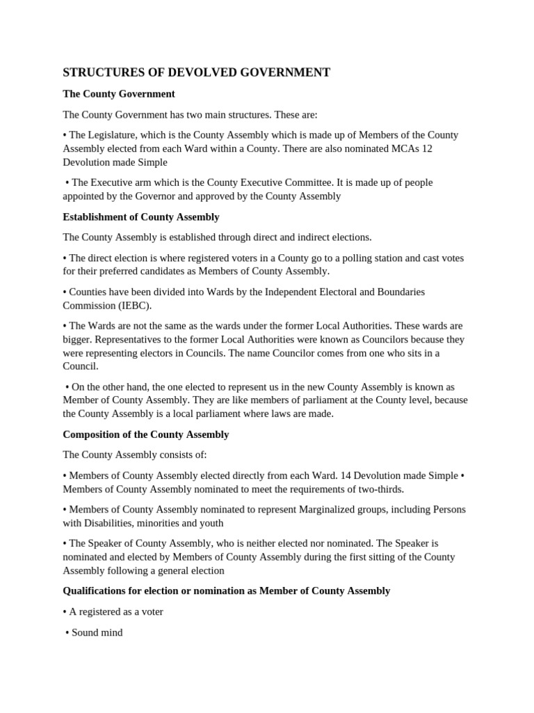 Psa 212 Notes Structures of Devolved Government | PDF | Elections ...