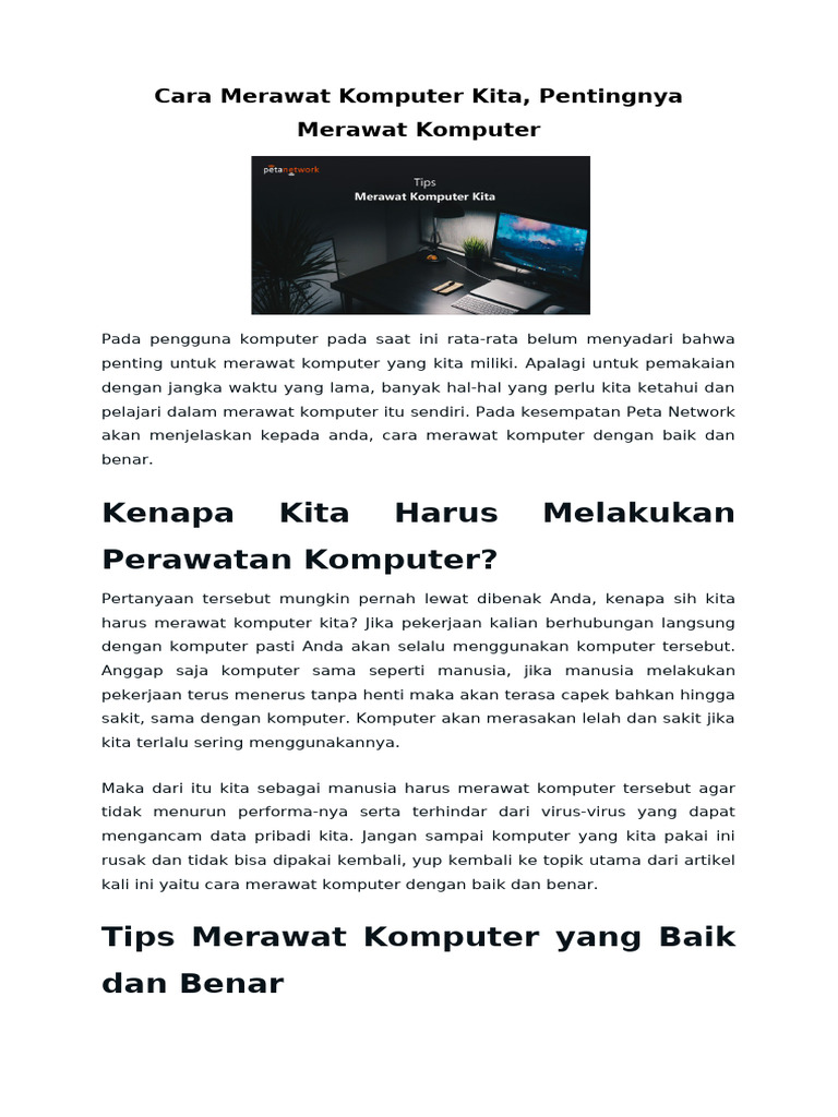 Cara Merawat Komputer Kita | PDF