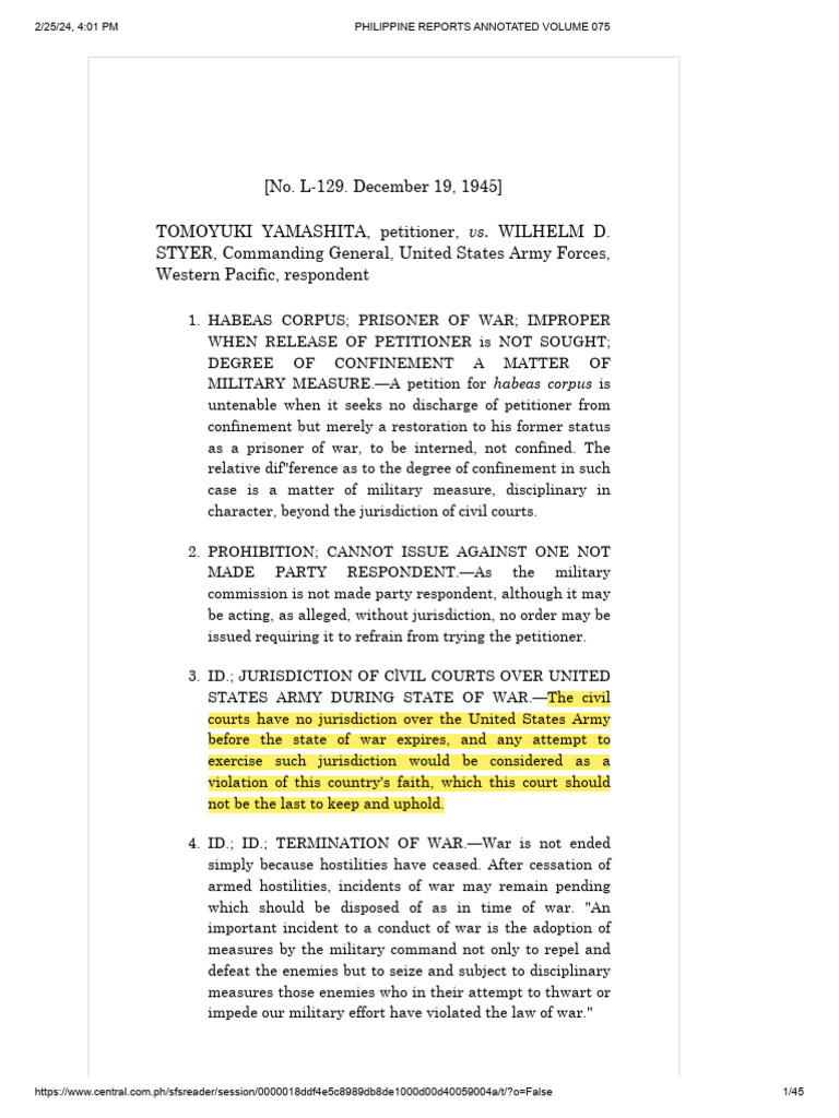 Yamashita v. Styer | PDF