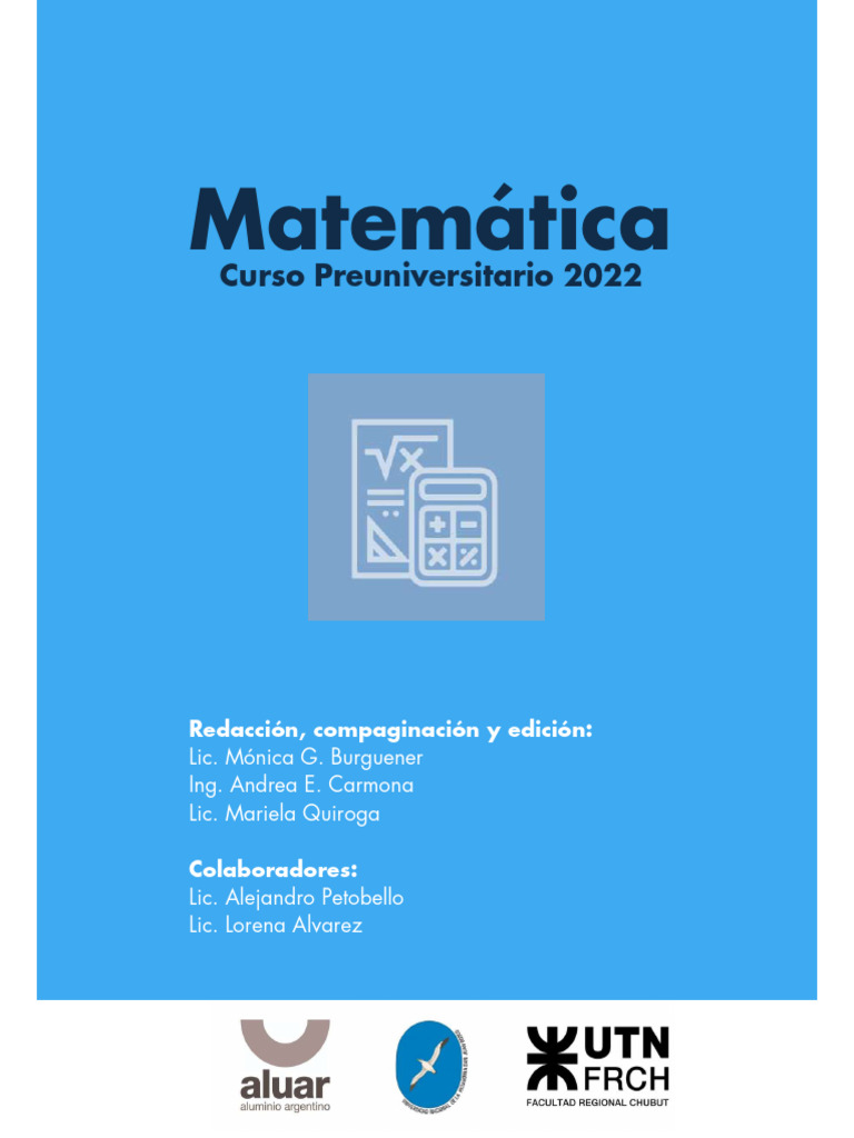 Cuadernillo Preuniv Matematica 2022 | PDF