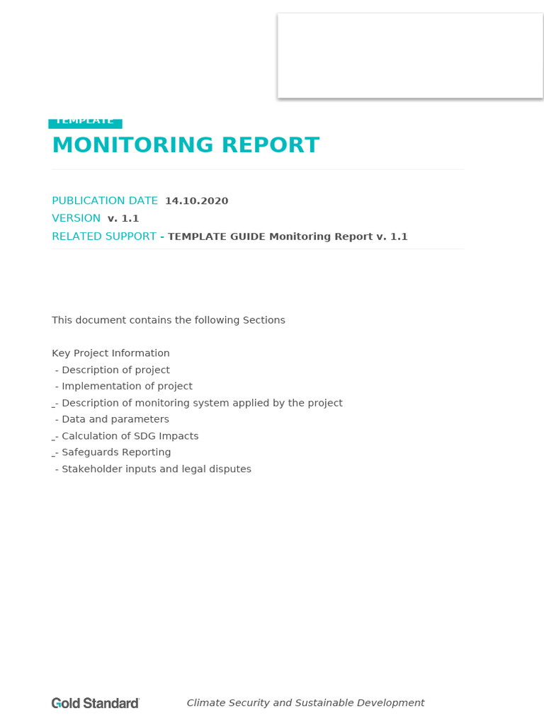 T PerfCert V1.1 Monitoring Report | PDF | Sustainable Development | Economy And The Environment
