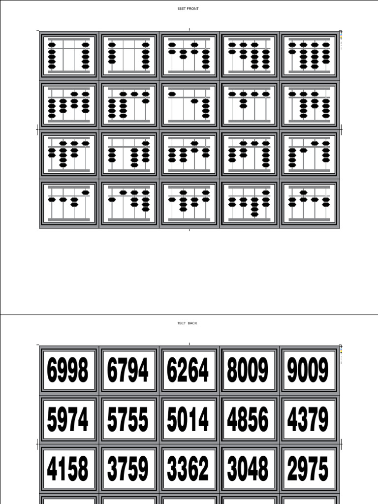 Abacus Flash Cards | PDF