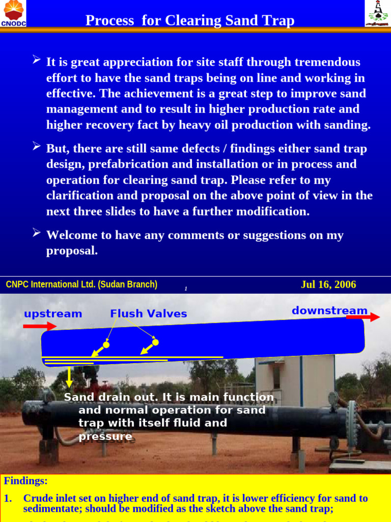 Sand Trap Operation | PDF