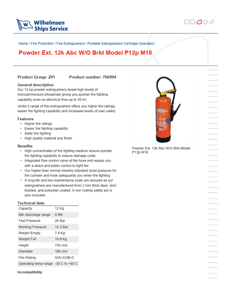 Extintores Unitor | PDF