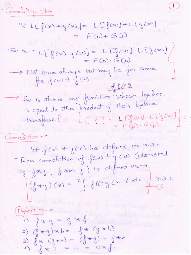 5Qs of Convolution Theorem and Second Shifting Property | PDF