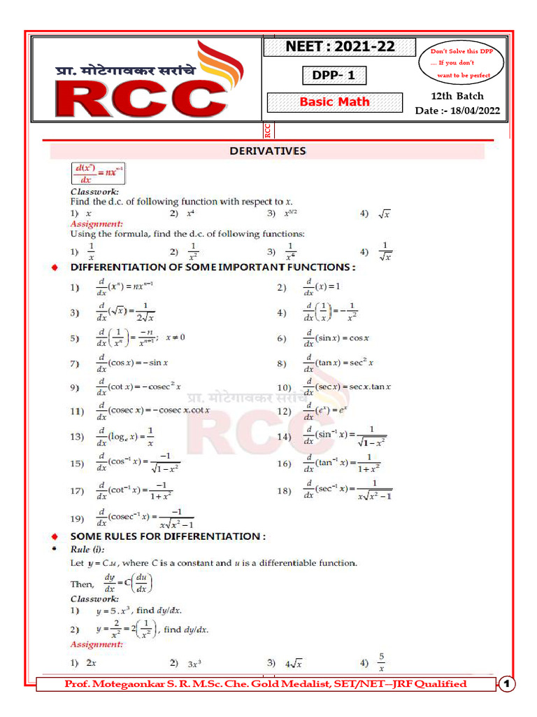 Basic Math DPP-01 | PDF