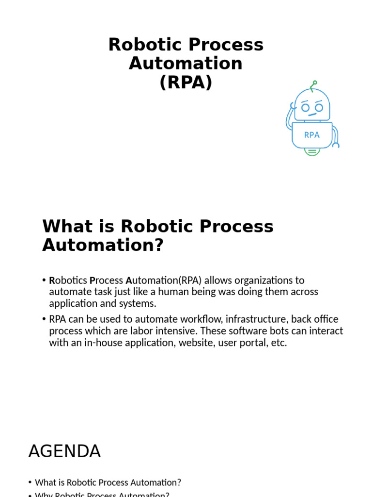 RPA Introduction | PDF
