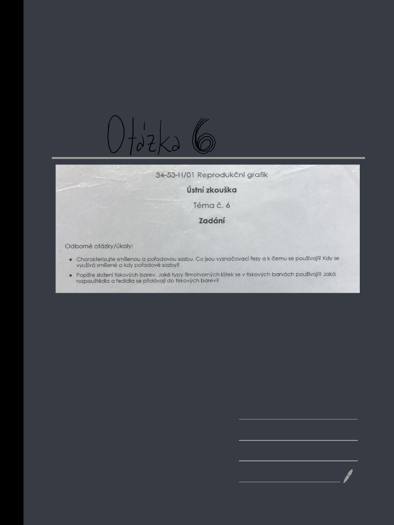 Otázka 6 - Technologie Grafika | PDF