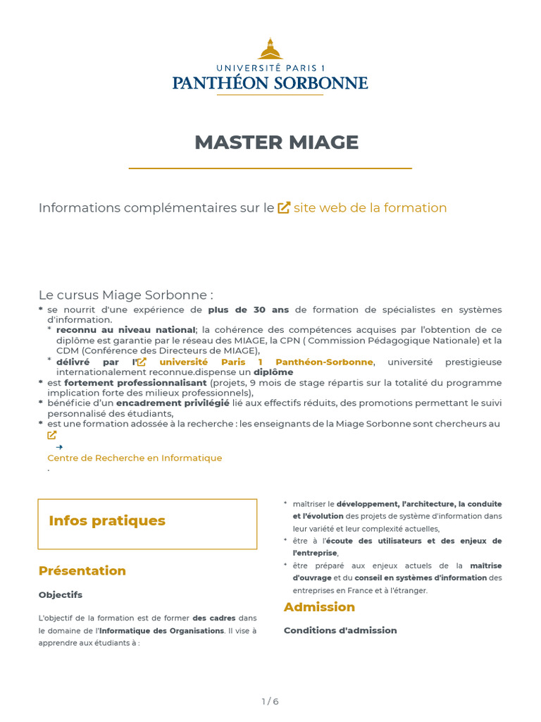 Master Miage | PDF