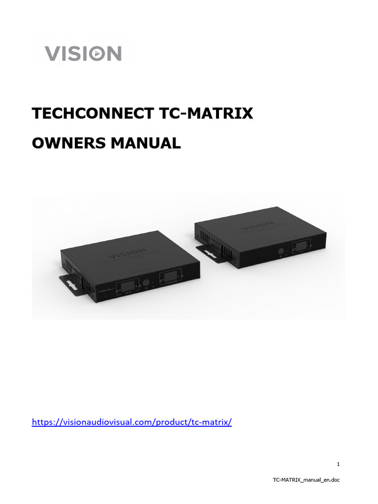 TC-MATRIX Manual En | PDF