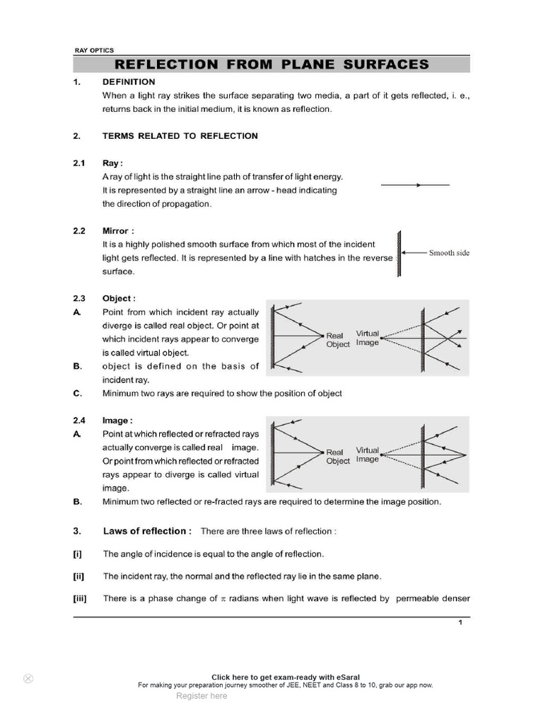 Ray Optics and Optical Instruments Class 12 Notes For JEE & NEET | PDF
