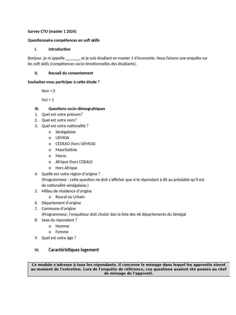 Survey CTO - Master1 - 2024-2 | PDF