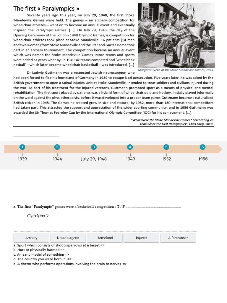 Reading Paralympics | PDF