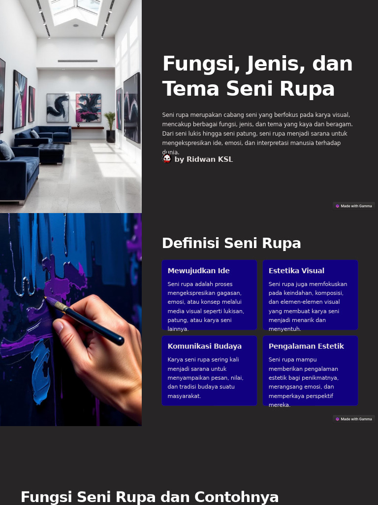 Fungsi Jenis Dan Tema Seni Rupa | PDF