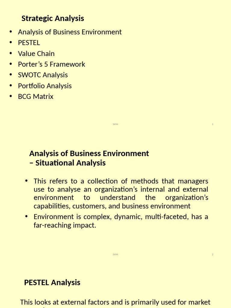 9 - Strategic Analysis and Strategic Planning - Part 1 | PDF
