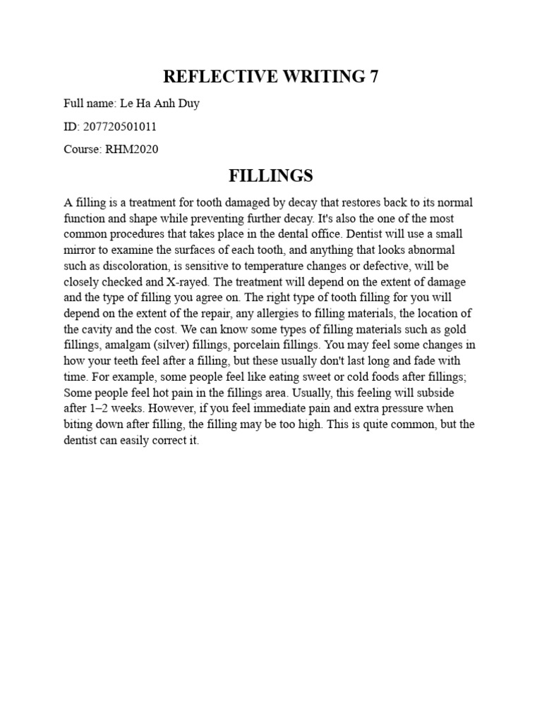 Reflective Writing 7 | PDF