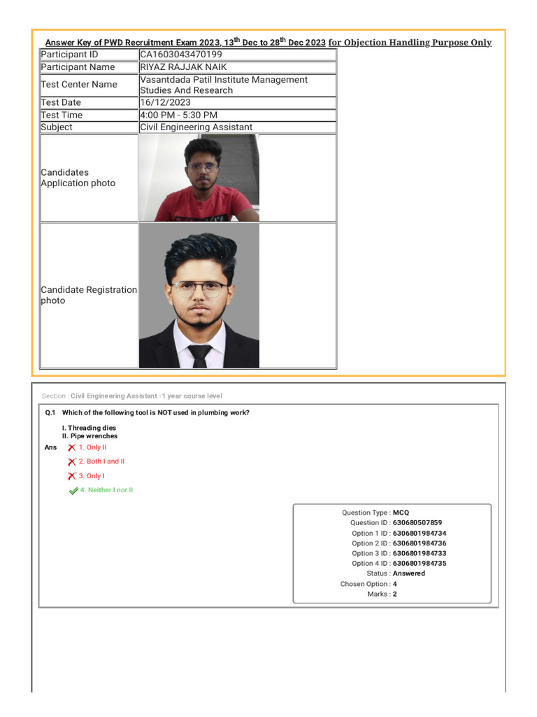 Answer Key Riyaz | PDF