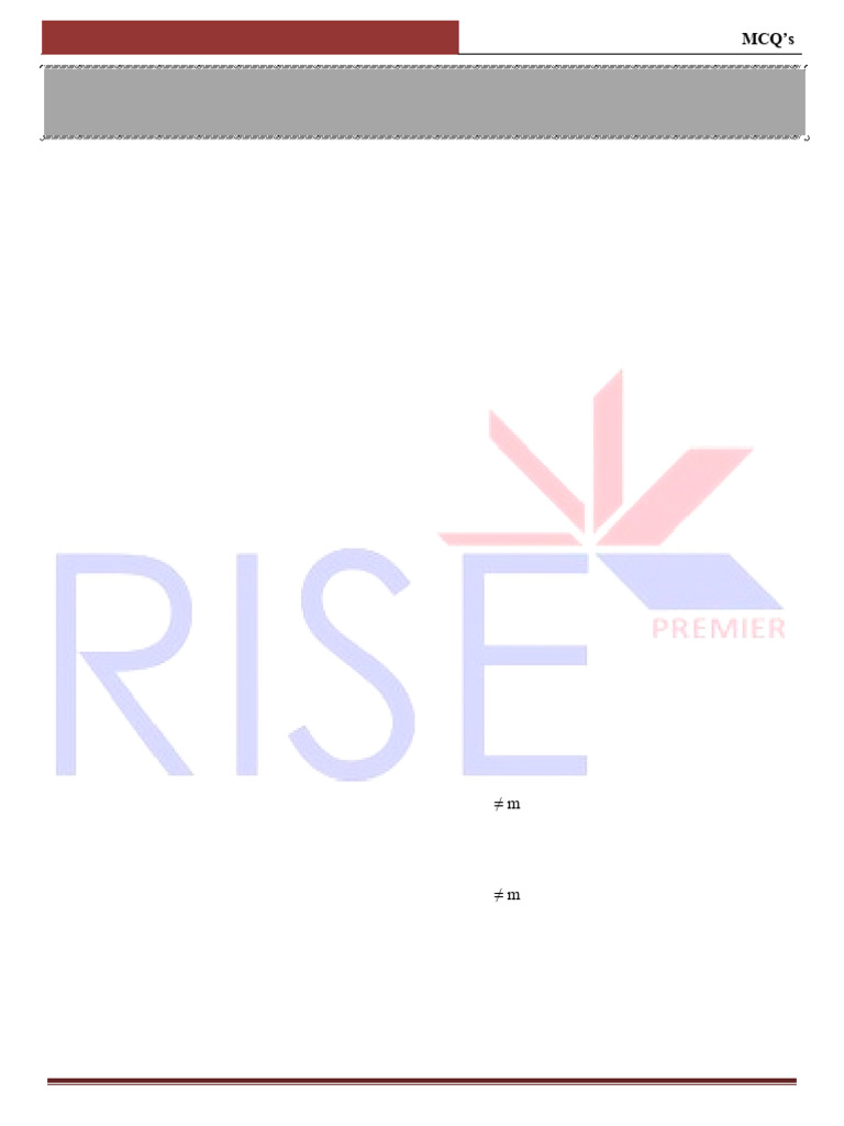 QM - Chapter 1 (MCQ'S) | PDF