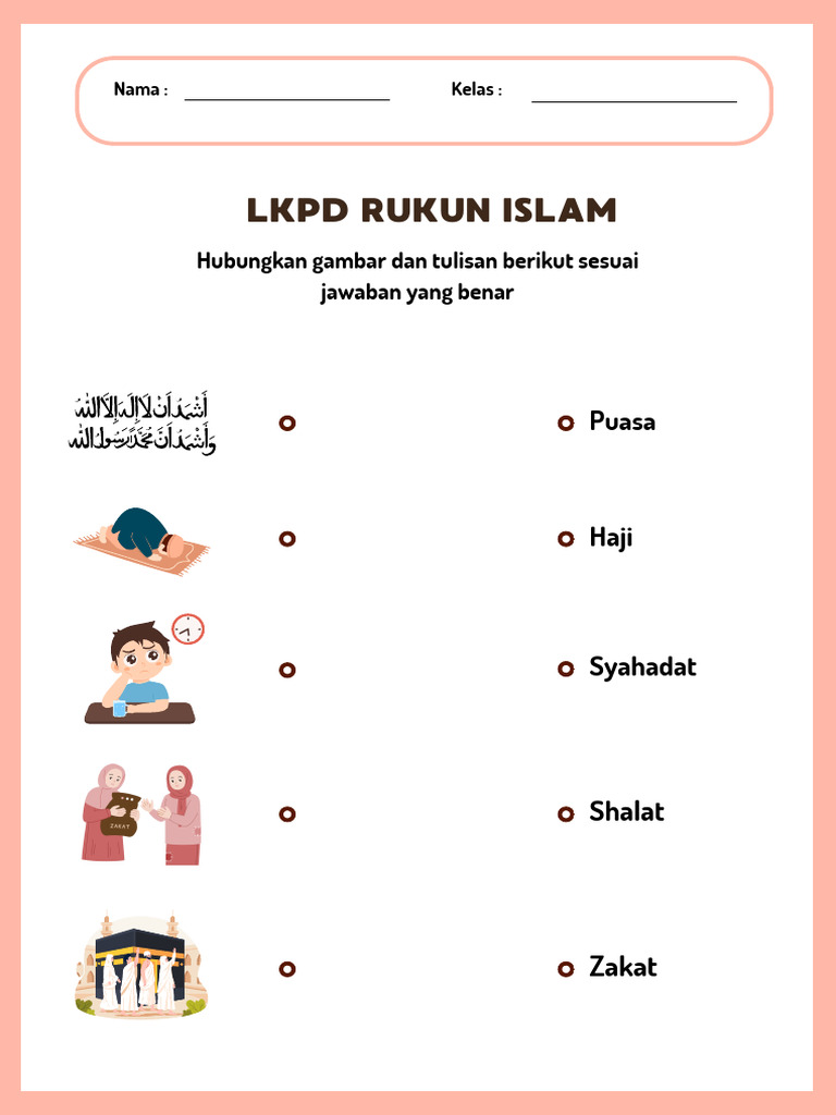 LKPD Rukun Islam 1 | PDF