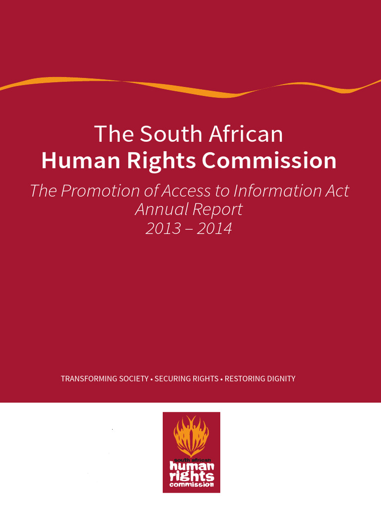SAHRC PAIA Annual Report FINAL 2013-2014 | PDF
