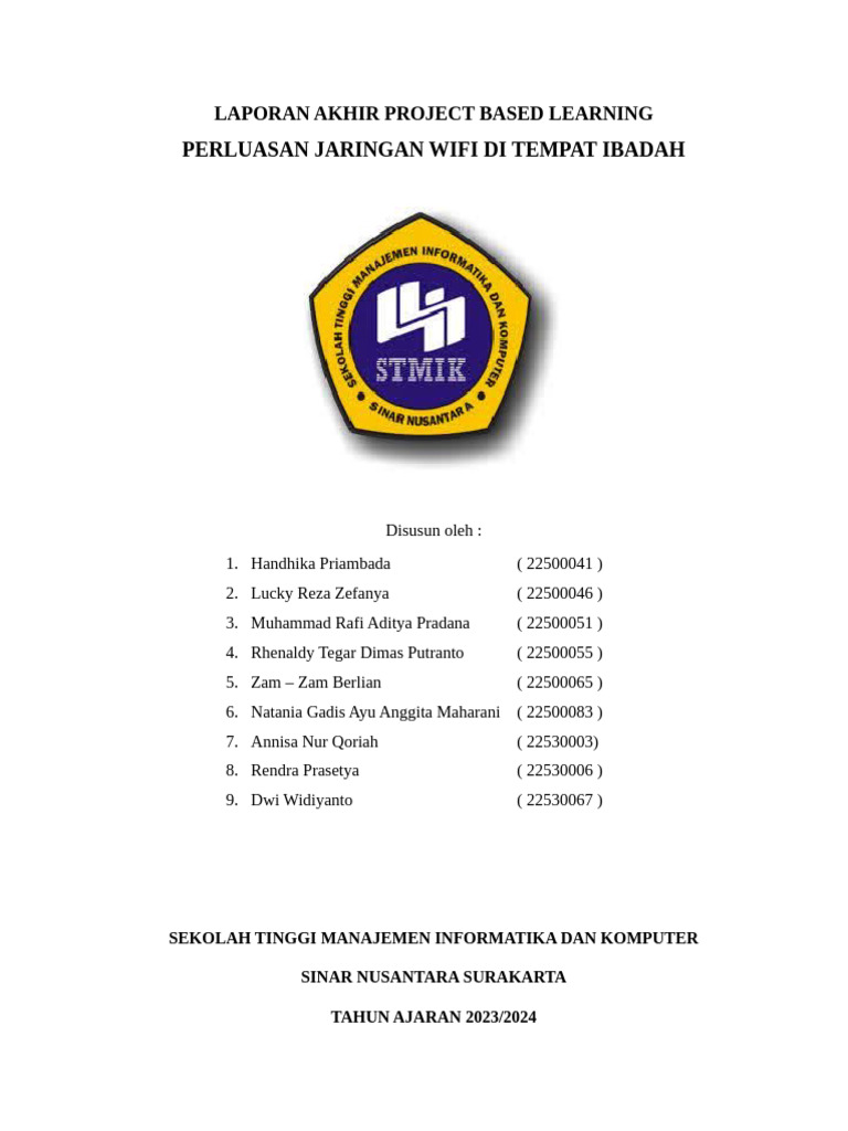 Laporan Akhir Project Based Learning | PDF
