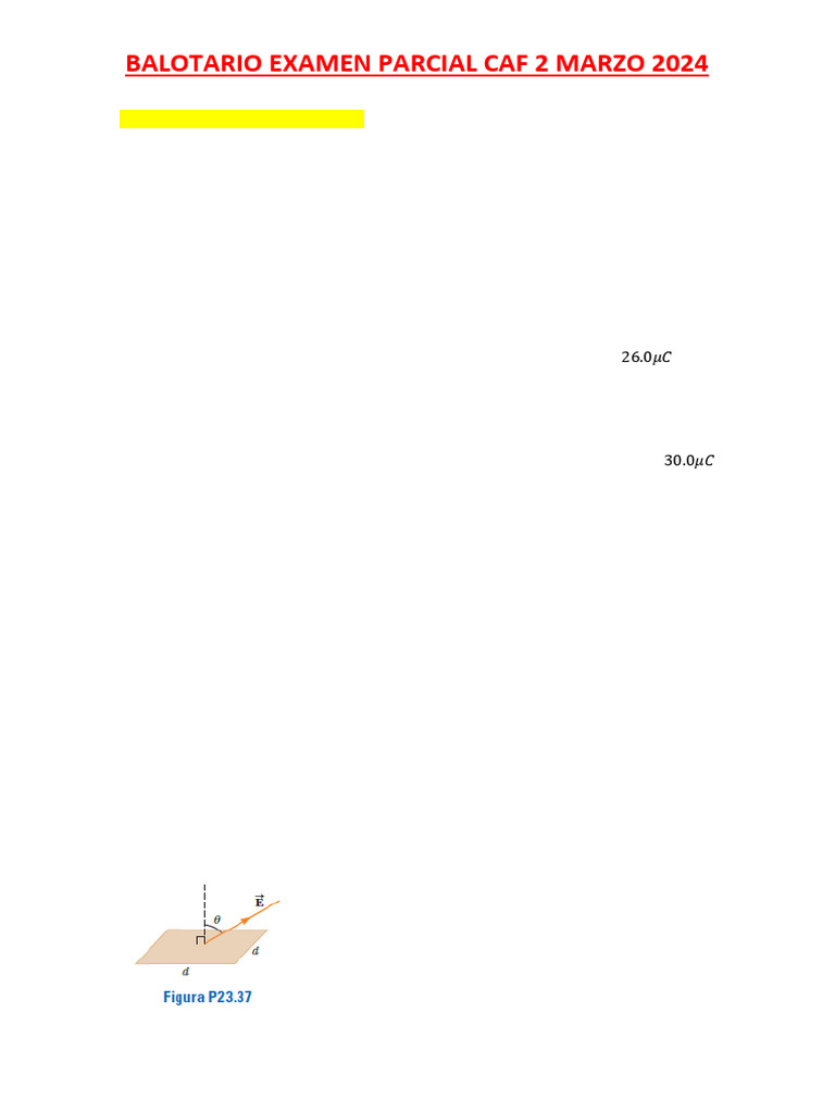 Balotario Examen Parcial Caf 2 Marzo 2024 | PDF