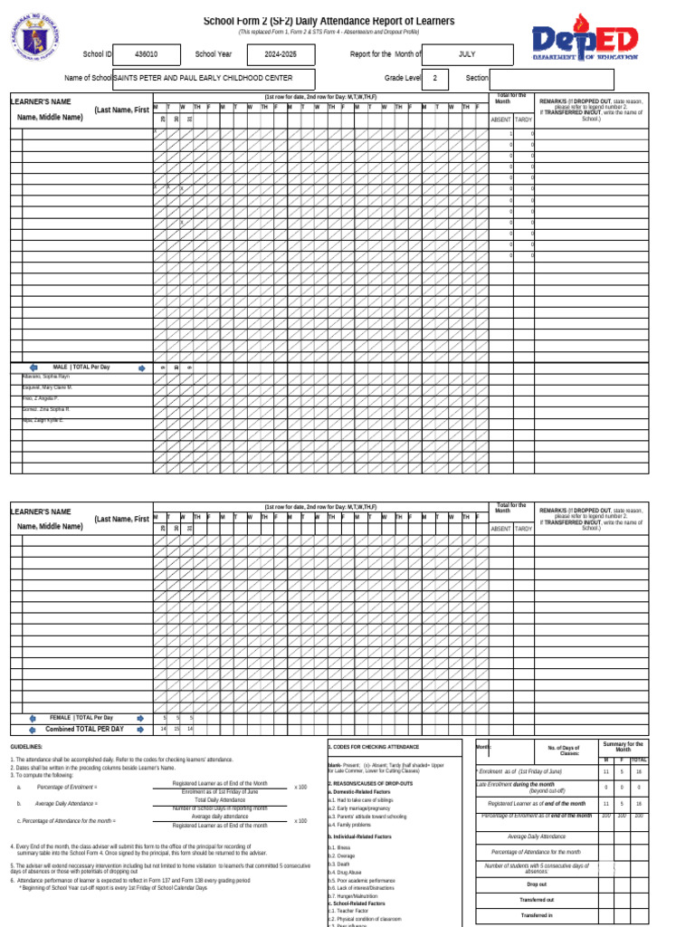 School Forms 1 7 | PDF
