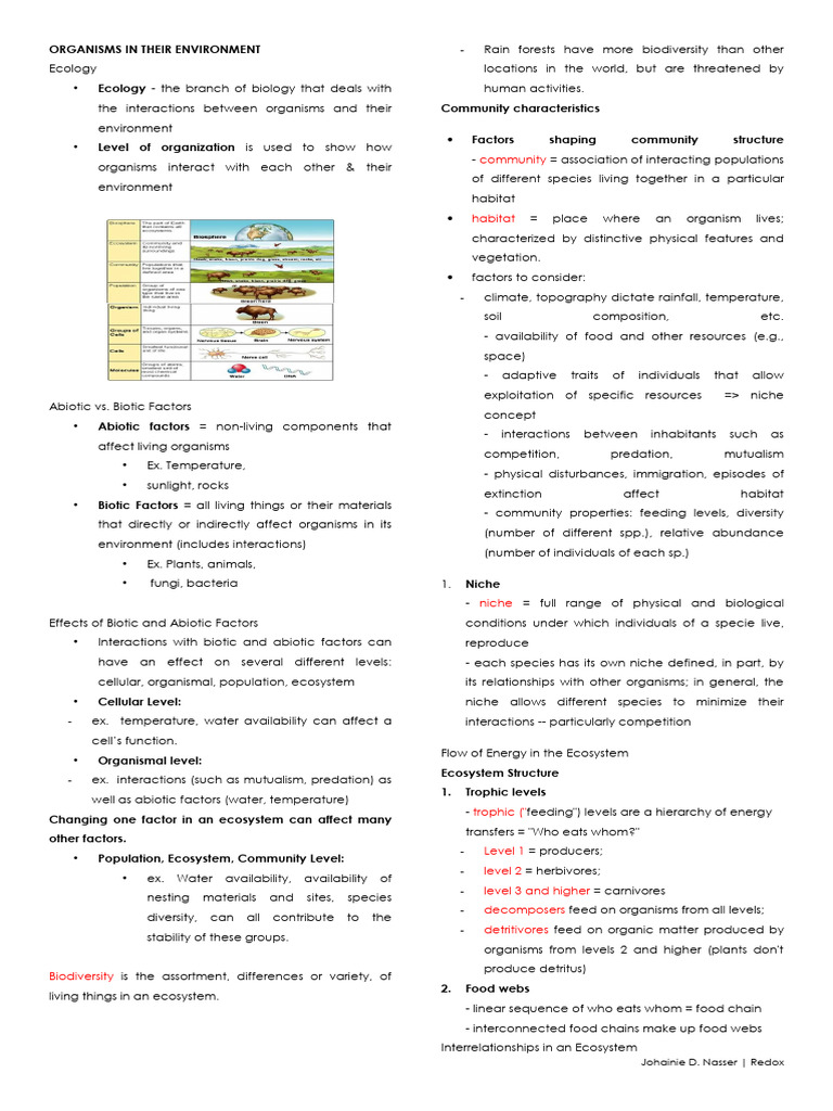 BIOLOGY 4 - Ecology | PDF