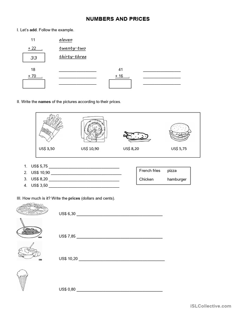 Numbers & Prices | PDF