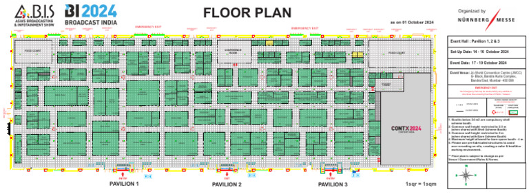 BI '24 Floor Plan as on 1st Oct '24 | PDF