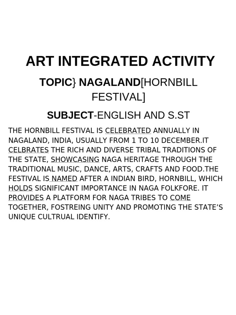 Art Integrated Activity | PDF