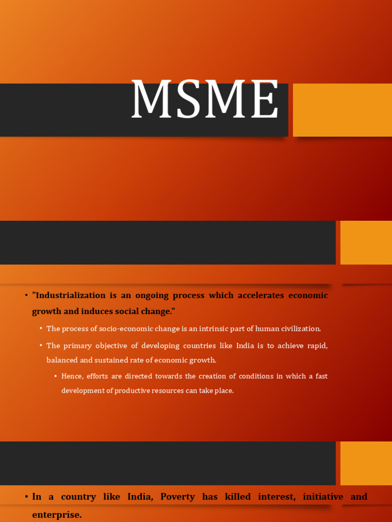 Msme Intro | PDF
