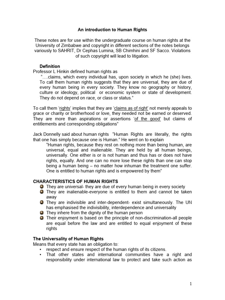 Human_Rights_Notes | PDF