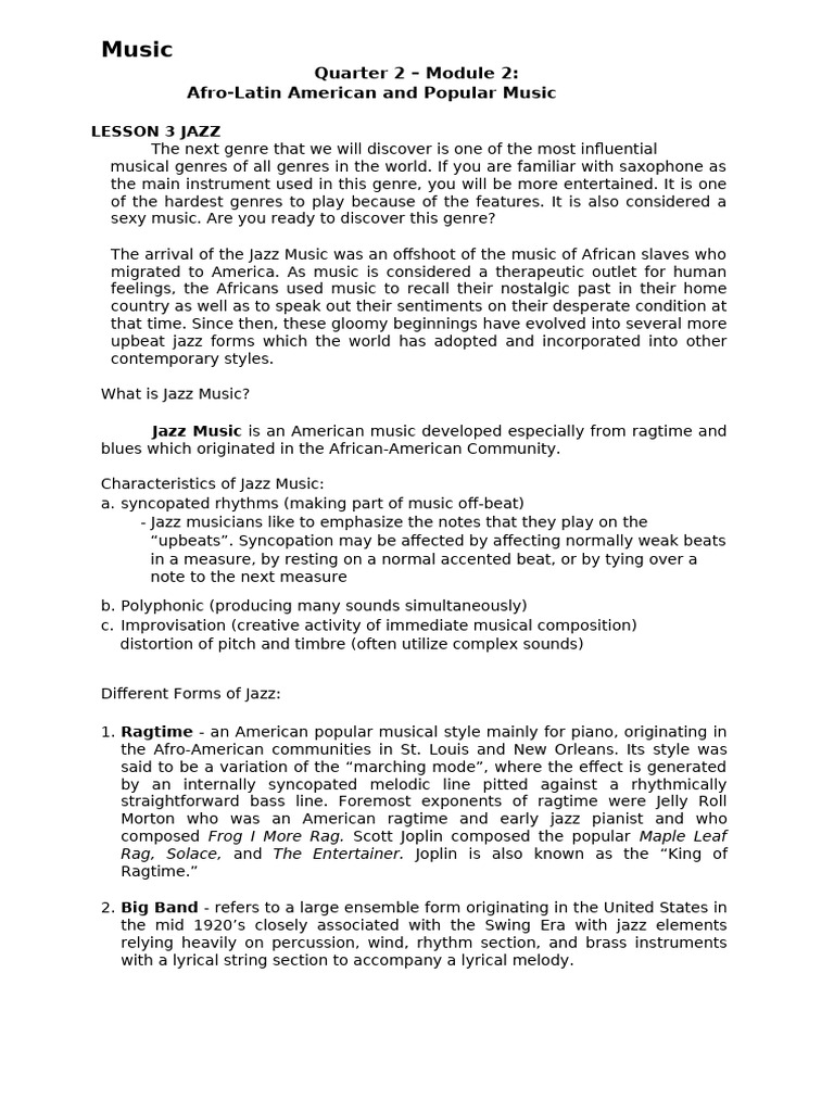 Q2-Music-Lesson-3-5 | PDF