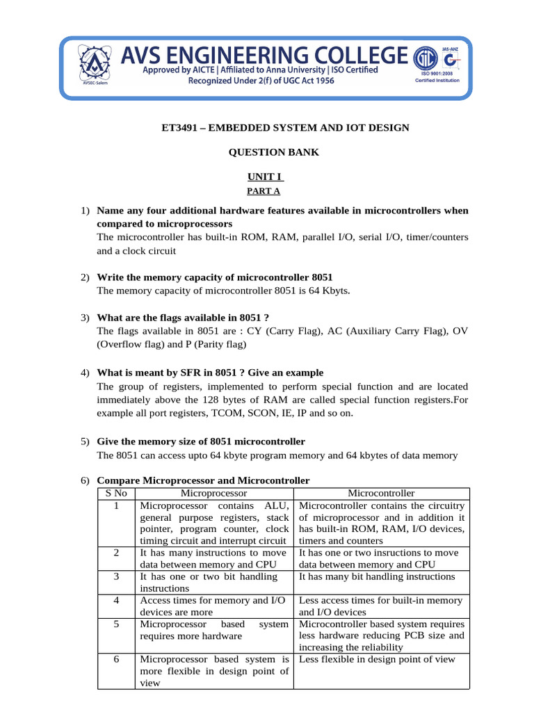 IOT Question Bank | PDF