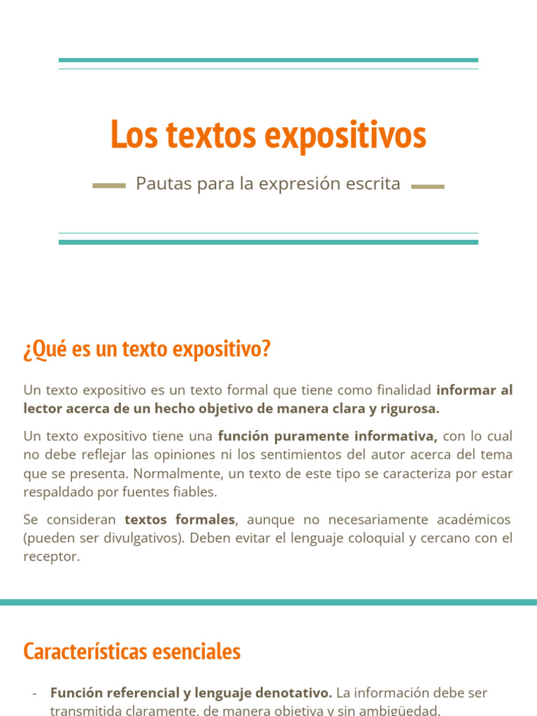 Los Textos Expositivos | PDF