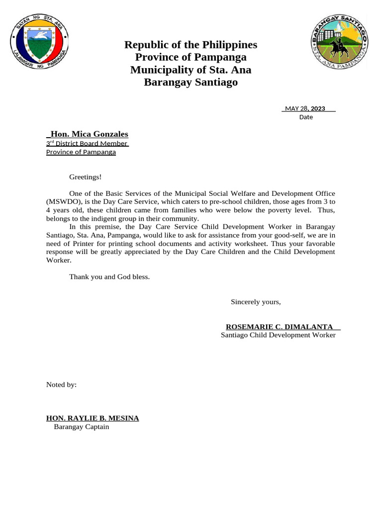 Solicitation Letter | PDF