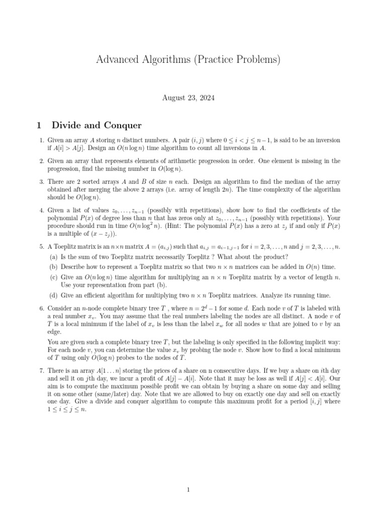 Problem Set 1 - CS345 - Iitk | PDF