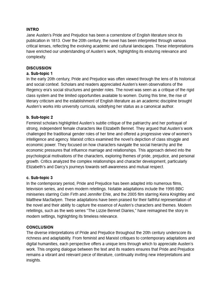 Pride and Prejudice 1 | PDF | Pride And Prejudice | Jane Austen