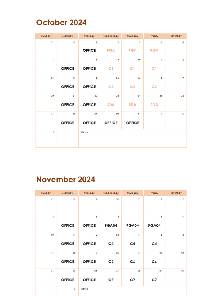 Sampling Schedule Oct 2024 - Dec 2025 | PDF