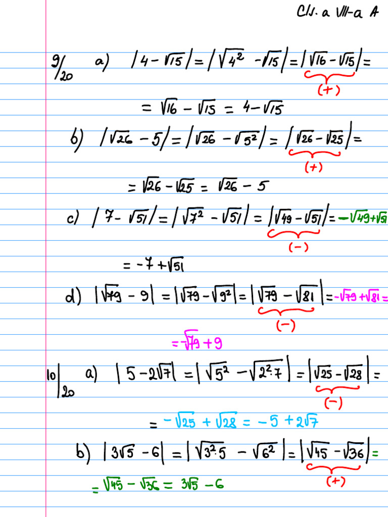 Calcule Cu Module de Numere Reale-VIIA | PDF
