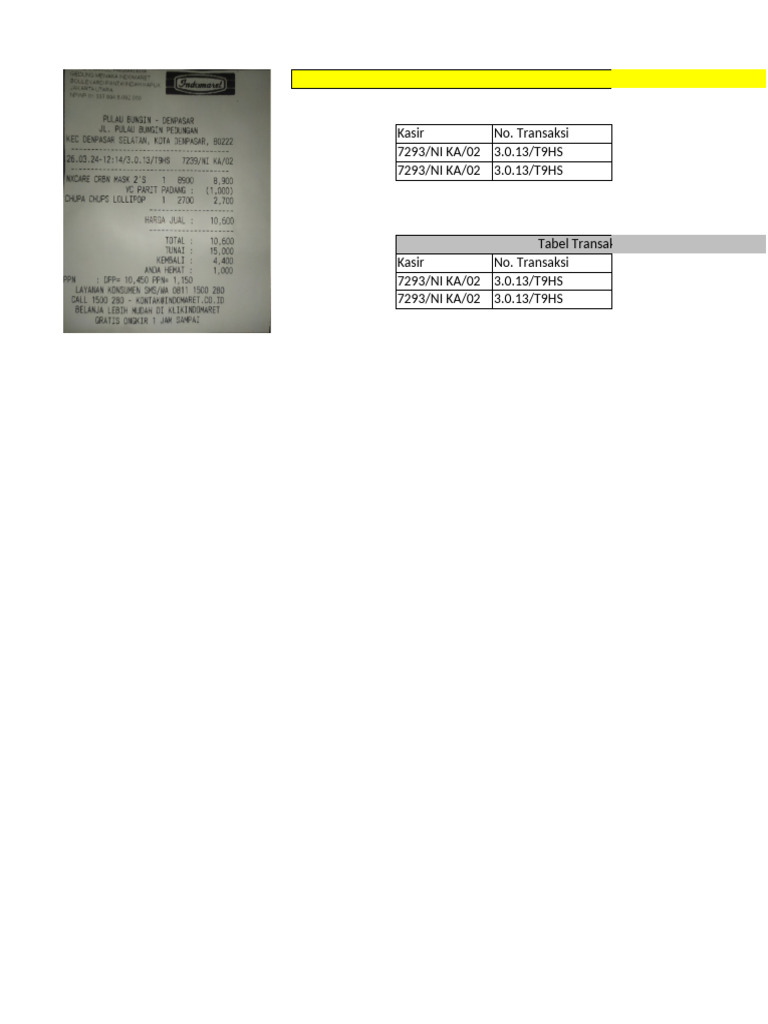 Database Struk Fix | PDF