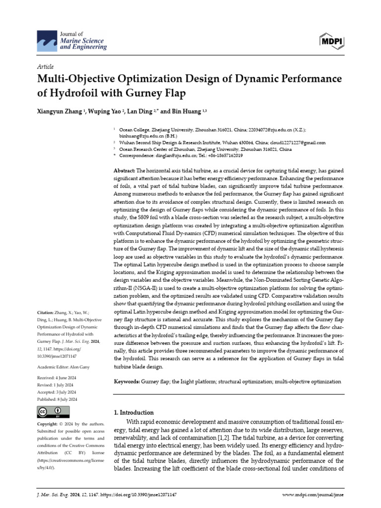 Multi-Objective Optimization Design of Dynamic Per | PDF
