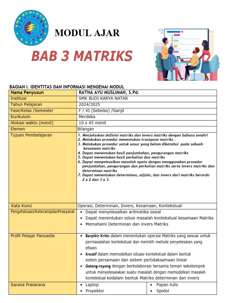 bab 3 Matriks | PDF