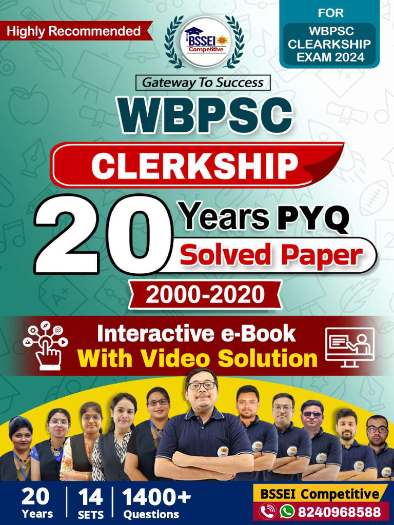 WBPSC Clerkship Pyq Book by Bssei | PDF