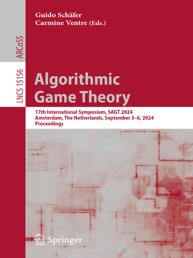 Algorithmic Game Theory Guido Schäfer Carmine Ventre Z Library Pdf