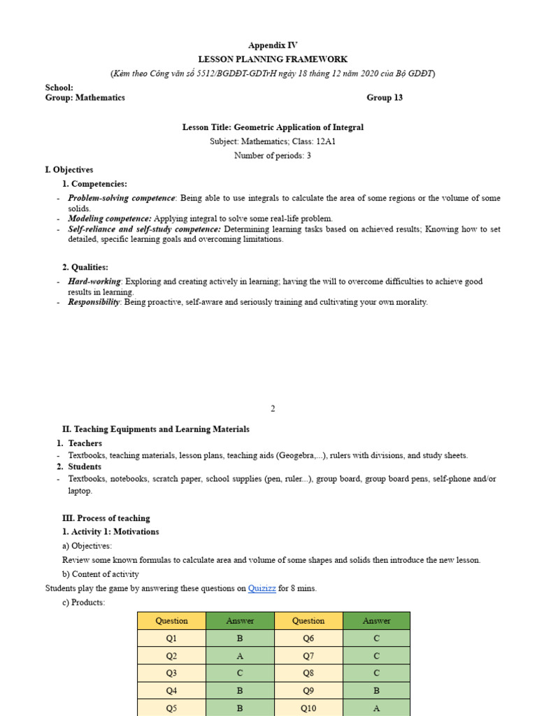 Lesson Plan 13 | PDF