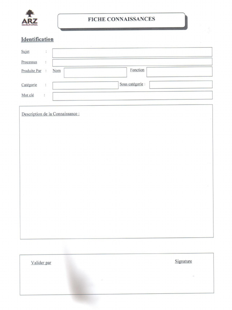 Fiche Connaissance | PDF